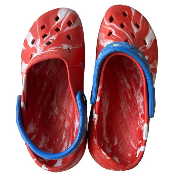 Airwalk | Shoes | Airwalk Brand Clogs Sandals Red White Blue Tie Dye ...